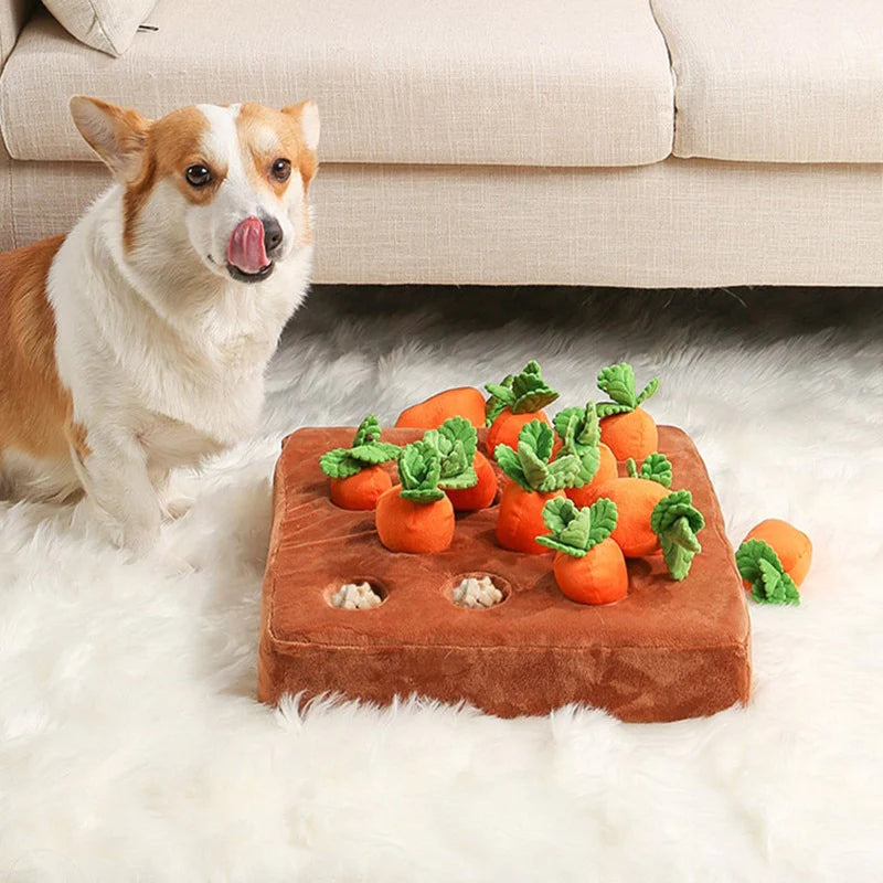 Interactive Dog Puzzle Toy for Mental Stimulation – Engaging Carrot Fa ...